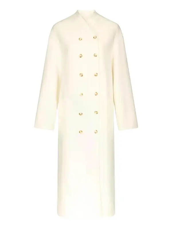 Loulou De Saison Amory Double-breasted Wool-cashmere Coat - White
