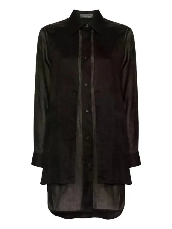 Lorena Antoniazzi Layered Ramie Shirt - Black