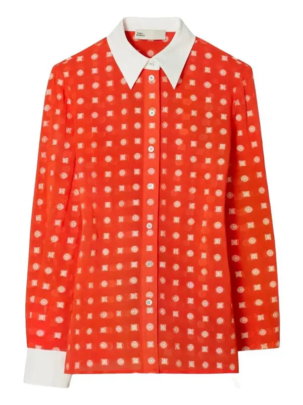 Tory Burch Dot-print Blouse - Red