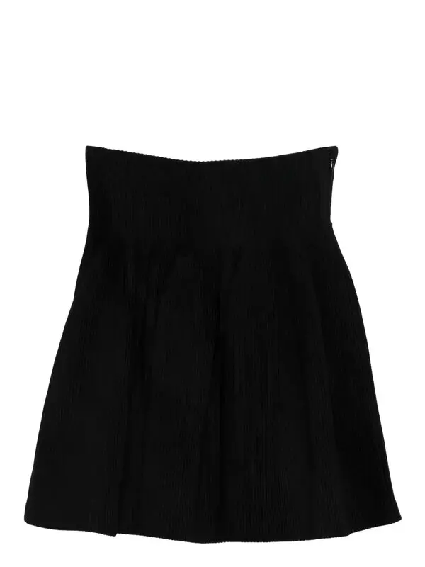 CFCL Ribbed A-line Mini Skirt - Black