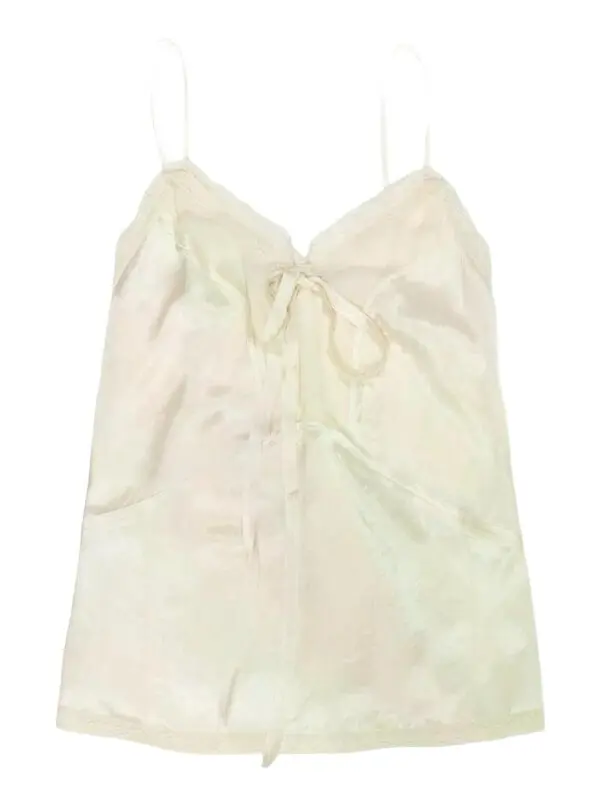 Bimba Y Lola Lace-trimmed Tank Top - Neutrals