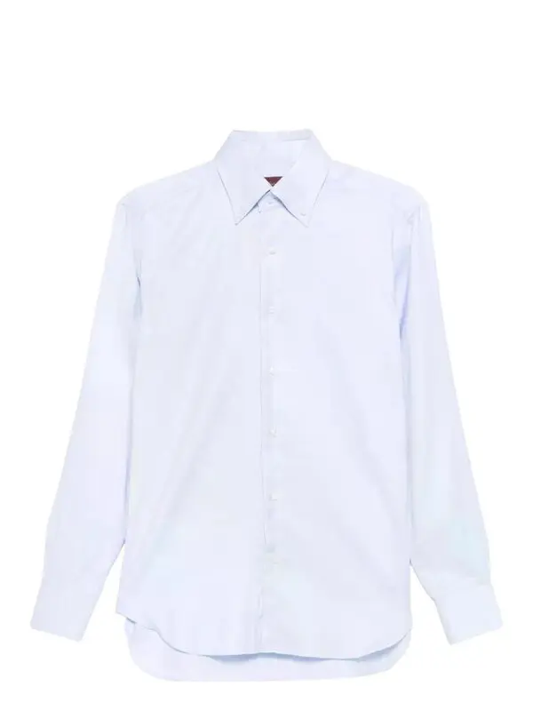 BARBA NAPOLI Button-down Cotton Shirt - Blue