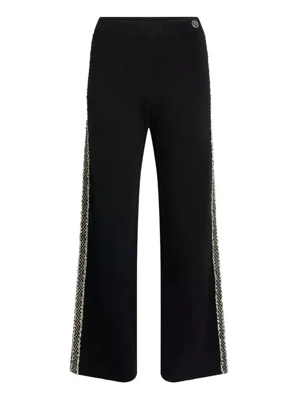 Karl Lagerfeld Boucle Detail Knit Pants - Black
