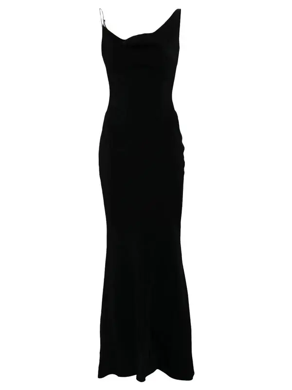 MUGLER Cowl-neck Dress - Black