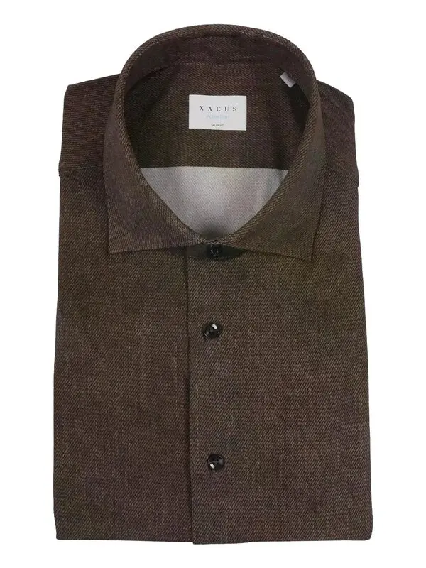 XACUS Cutaway-collar Shirt - Brown