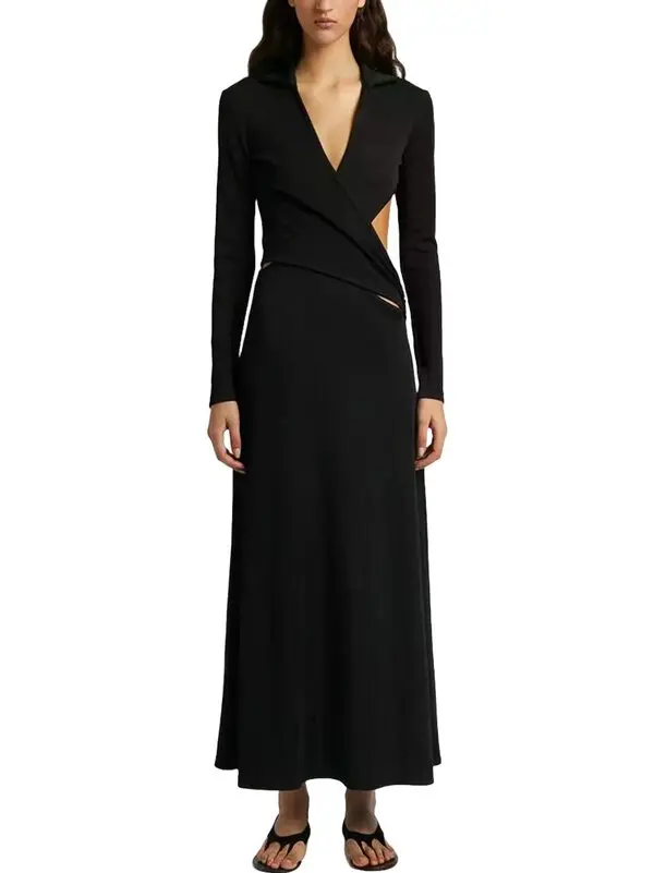 Christopher Esber Fran Cut-out Ribbed Midi Dress - Black