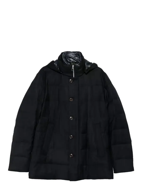 MONTECORE Quilted Hooded Coat - Blue