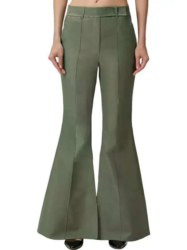 NACKIYE Mick Split-hem Flared Trousers - Green