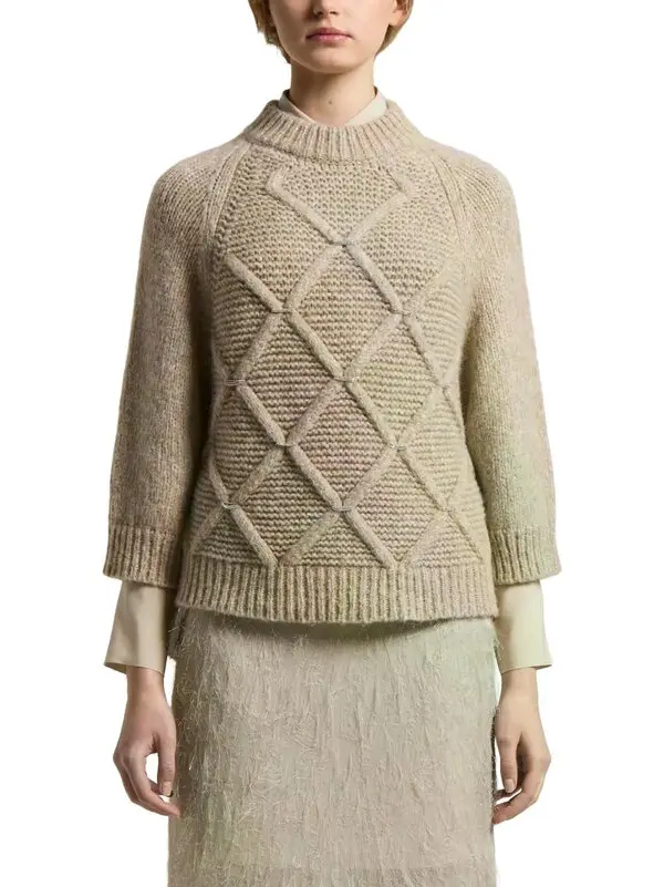 Peserico Diamond-pattern Sweater - Neutrals