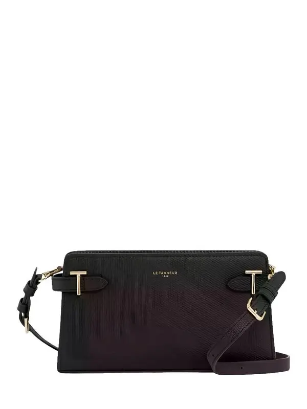 LE TANNEUR T-buckle Shoulder Bag - Black