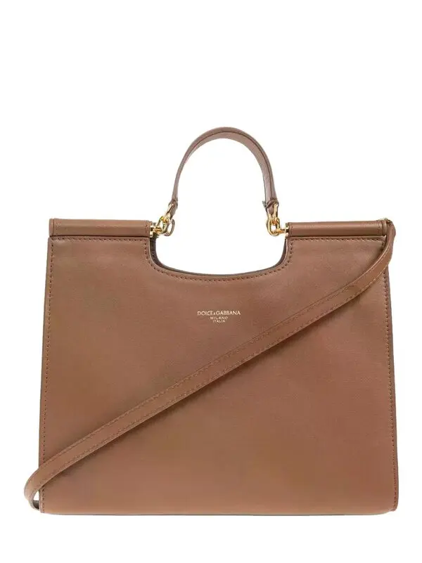 Dolce & Gabbana Top-handle Leather Tote Bag - Brown