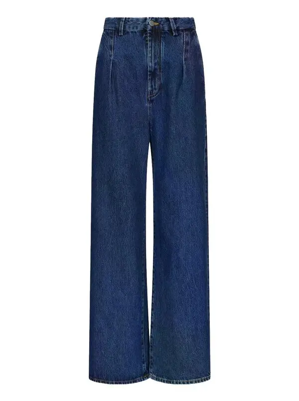 Loulou De Saison Pleated Wide-leg Jeans - Blue