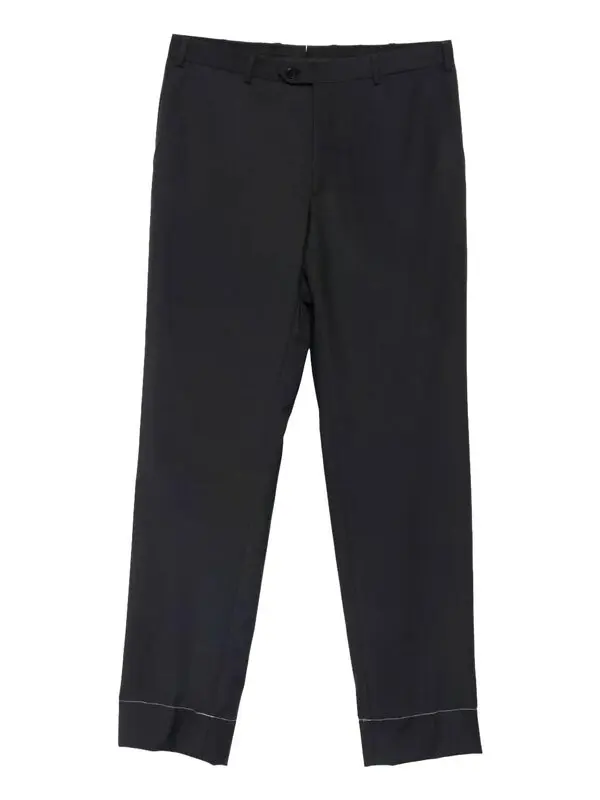 Brioni Button-fastening Cuffed Trousers - Blue
