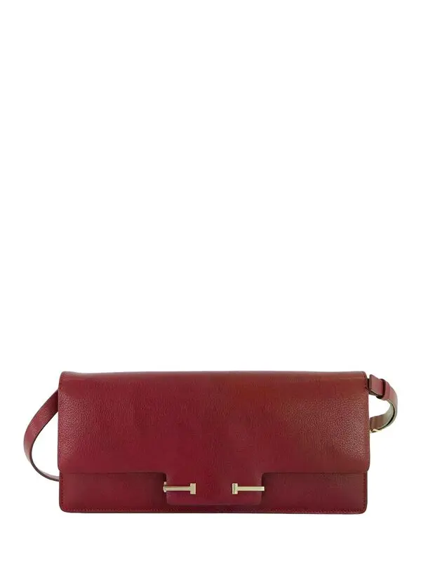 TOM FORD Leather Shoulder Bag - Red