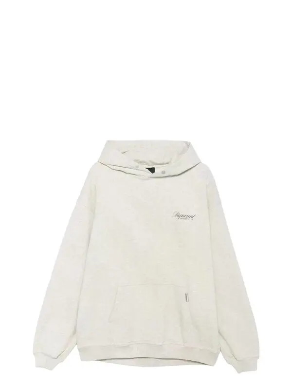 REPRESENT Logo-print Hoodie - Neutrals