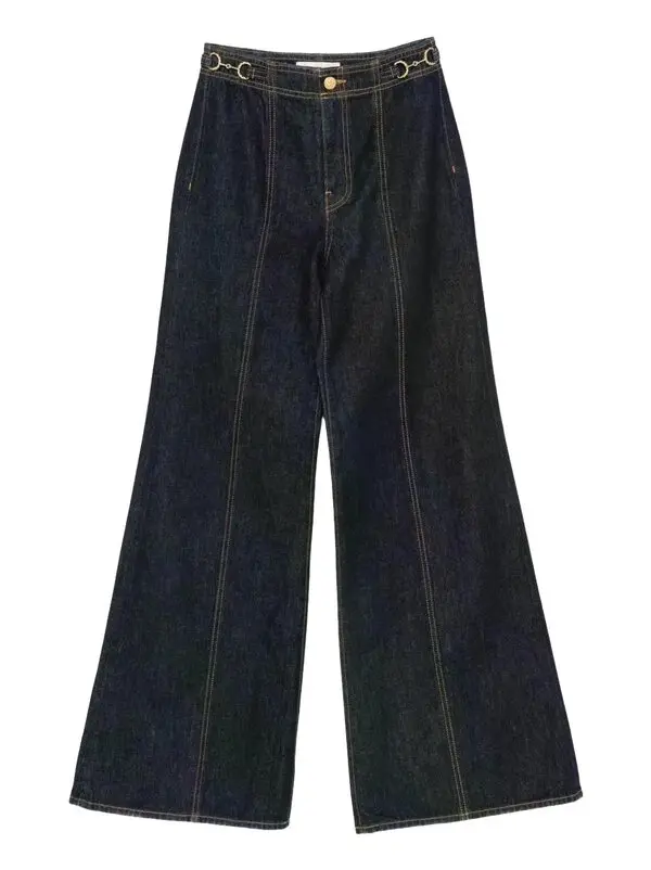 Ulla Johnson Trimmed Jeans - Blue