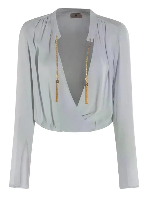 Elisabetta Franchi Chain-tassel Detail Blouse - Starlight