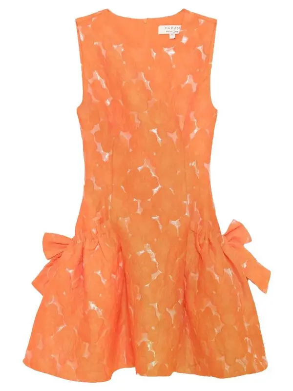 SISTER JANE Dream Tangerine Jacquard Mini Dress - Orange