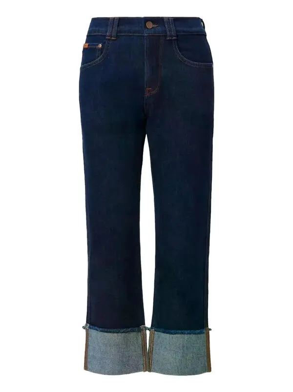 NO44 Persona Cuffed-hem Jeans - Blue