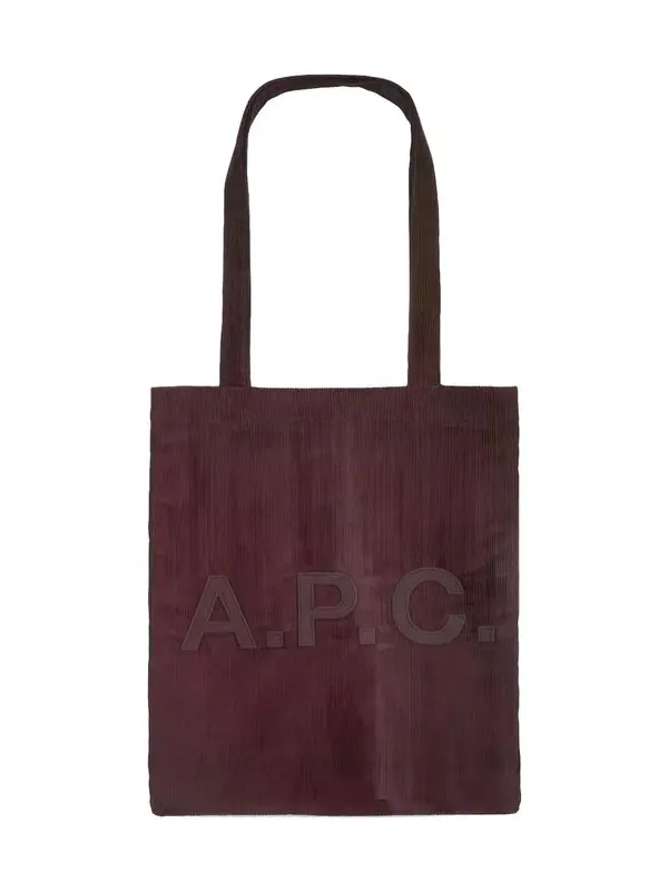 A.p.c. Logo-appliqué Corduroy Tote Bag - Red