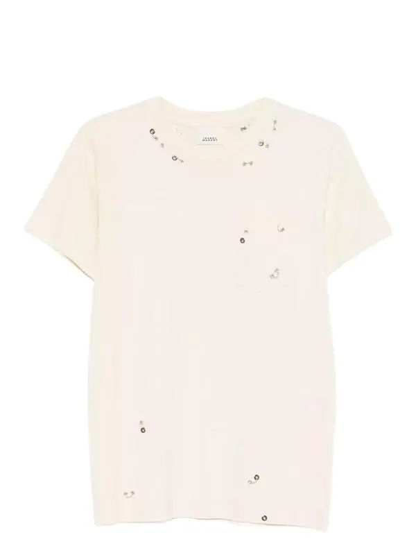 Isabel Marant Yezra Embellished T-shirt - Neutrals