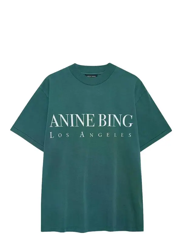 ANINE BING Logo-print T-shirt - Green