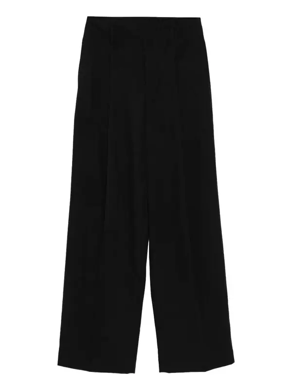 Vince High-waist Pleated Trousers - Black