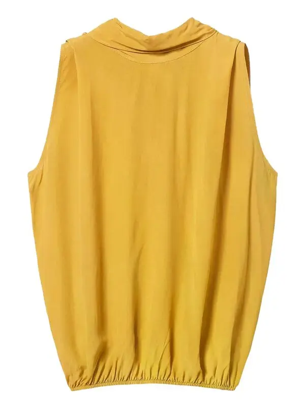 TWINSET Tie-back Turtleneck Top - Yellow