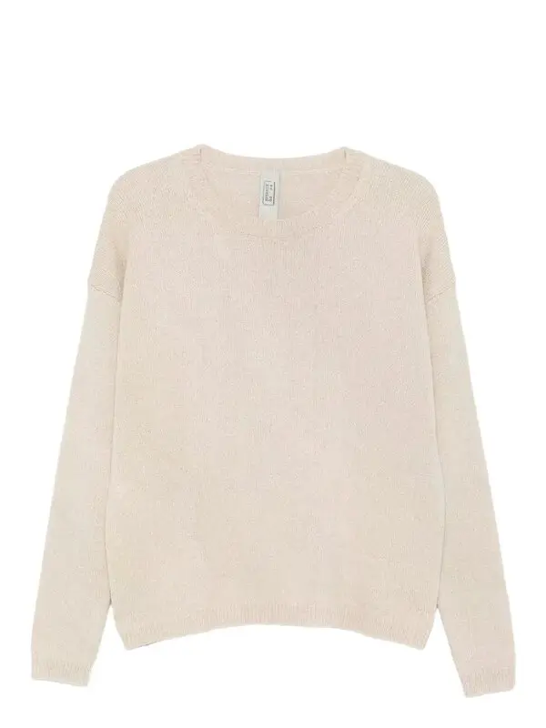 PRIVATE 0204 Round-neck Cotton-blend Sweater - Neutrals