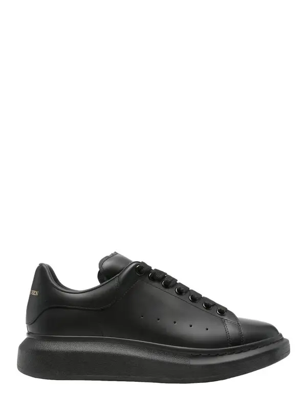 Alexander McQueen Oversized Leather Low-top Sneakers - Black