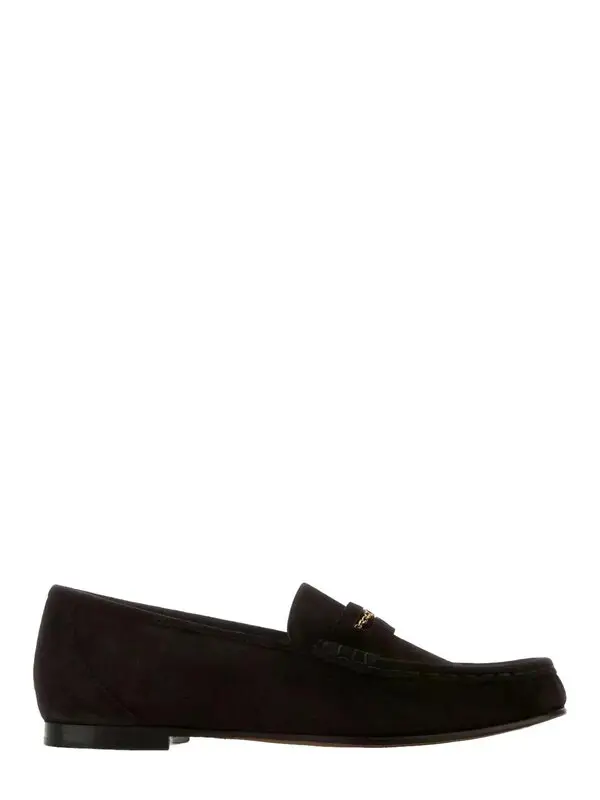 Chloé Chain-embellished Loafers - Brown
