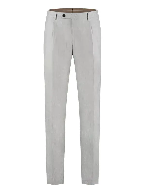 BERWICH Pleated Wool Straight-leg Trousers - Neutrals