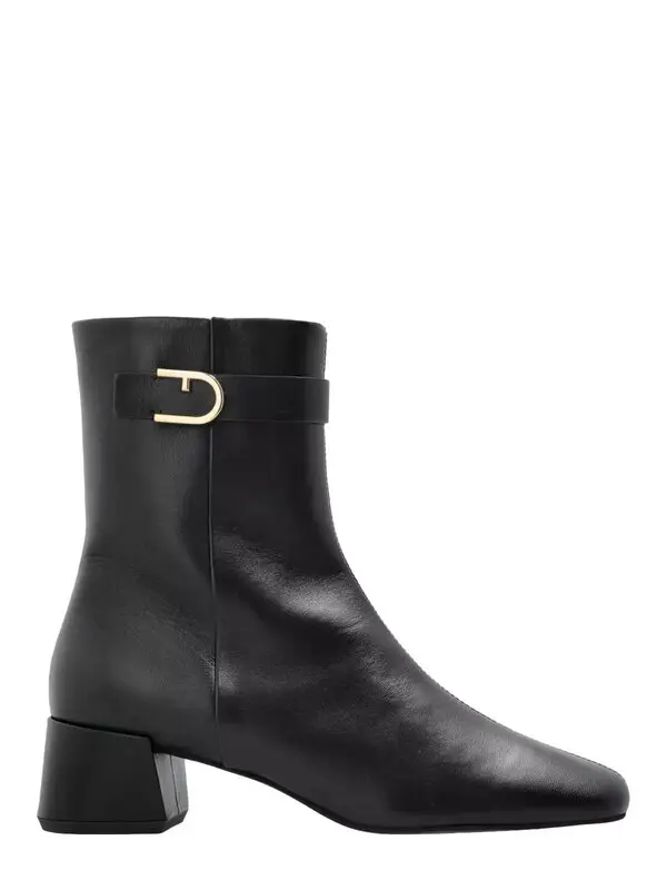 Furla Buckle-fastening Block-heel Boots - Black