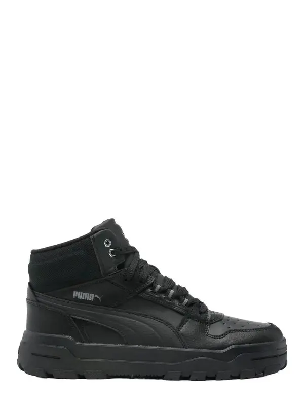 PUMA Rebound Leather High-top Sneakers - Black