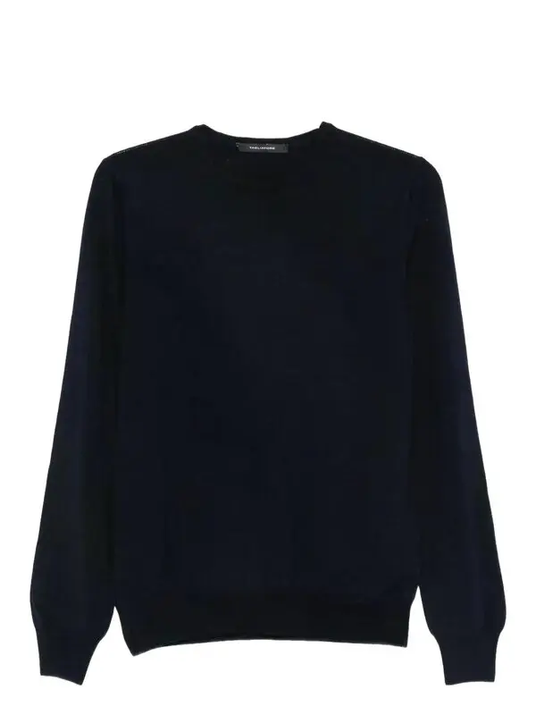 Tagliatore Crew-neck Long-sleeve T-shirt - Blue