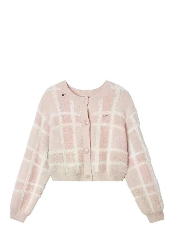 MUSIUM DIV. Checked Cardigan - Pink