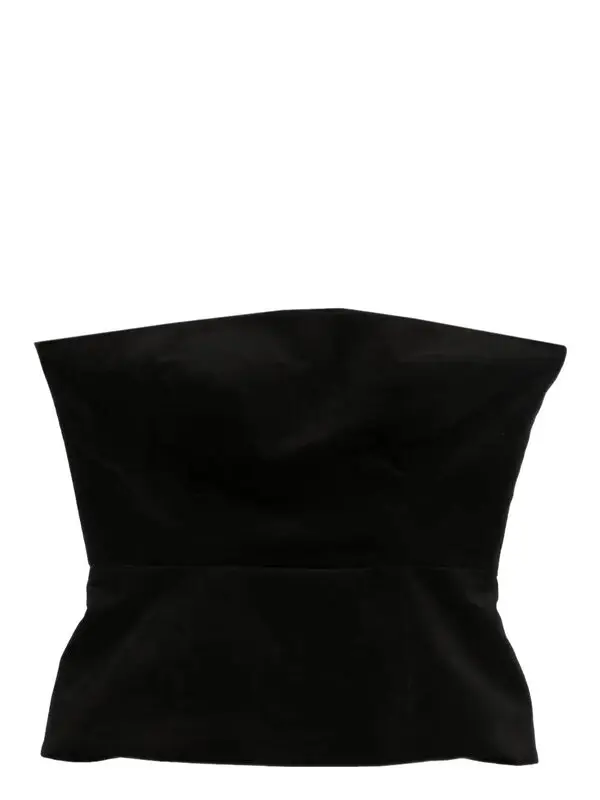 P.a.r.o.s.h Strapless Peplum Top - Black