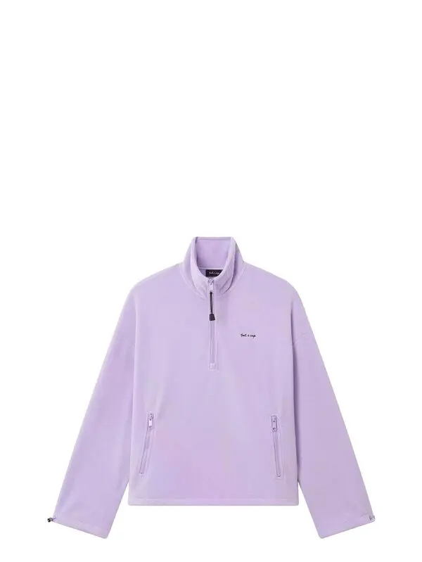 TOUT A COUP Half-zip Fleece Sweatshirt - Purple