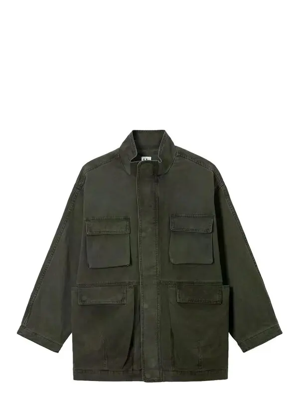 B+AB Multi-pockets Cotton Military Jacket - Green