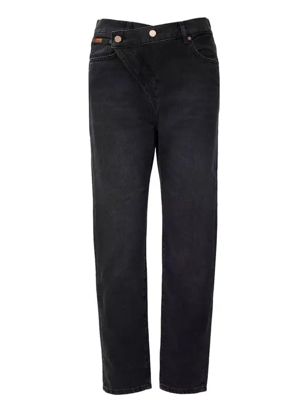 NO44 Crossover-button Jeans - Black