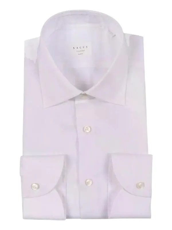 XACUS Button-cuff Cotton Shirt - White