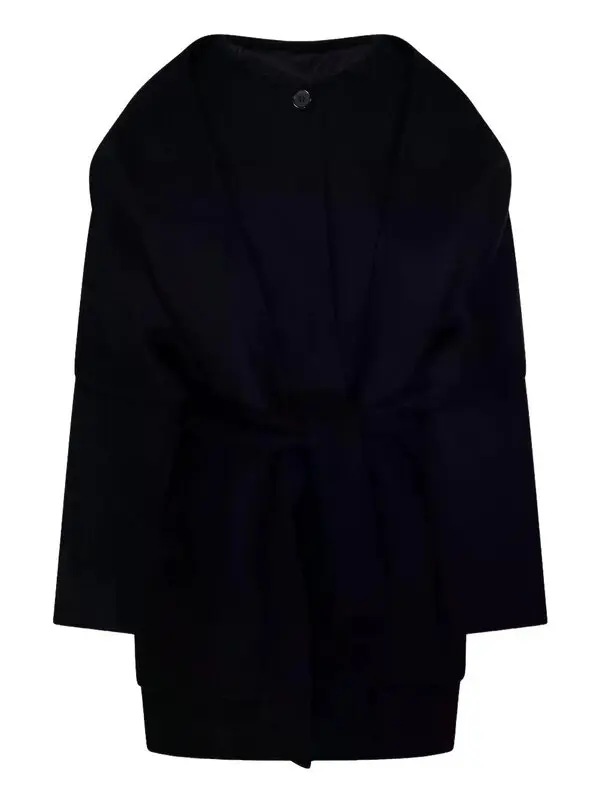 P.a.r.o.s.h Draped Belted Coat - Black