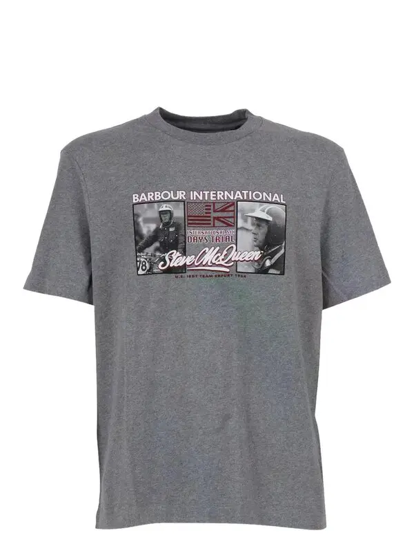 Barbour Graphic-print T-shirt - Grey