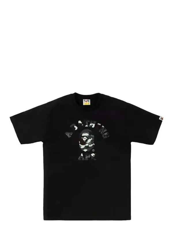 A BATHING APE Camo-logo T-shirt - Black