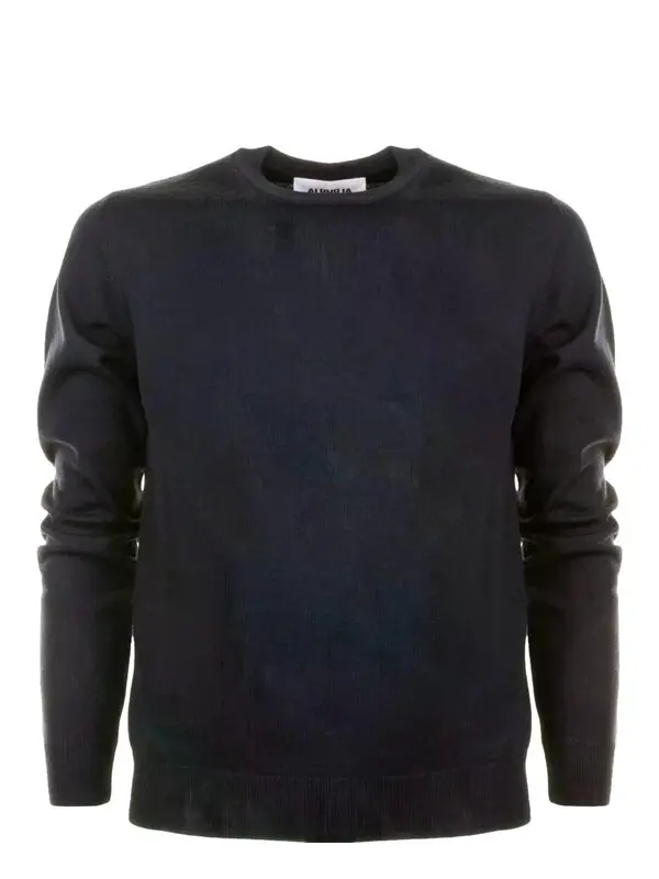 Alpha Studio Crew-neck Long-sleeve Sweater - Blue
