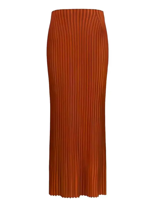 Gabriela Hearst Krause Ribbed-knit Skirt - Orange