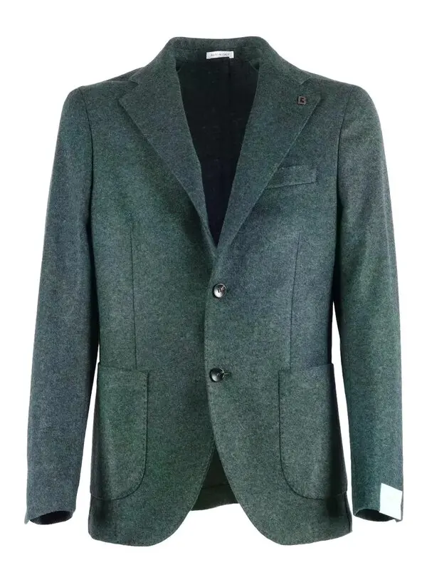 BRERA Two-button Patch-pockets Blazer - Green
