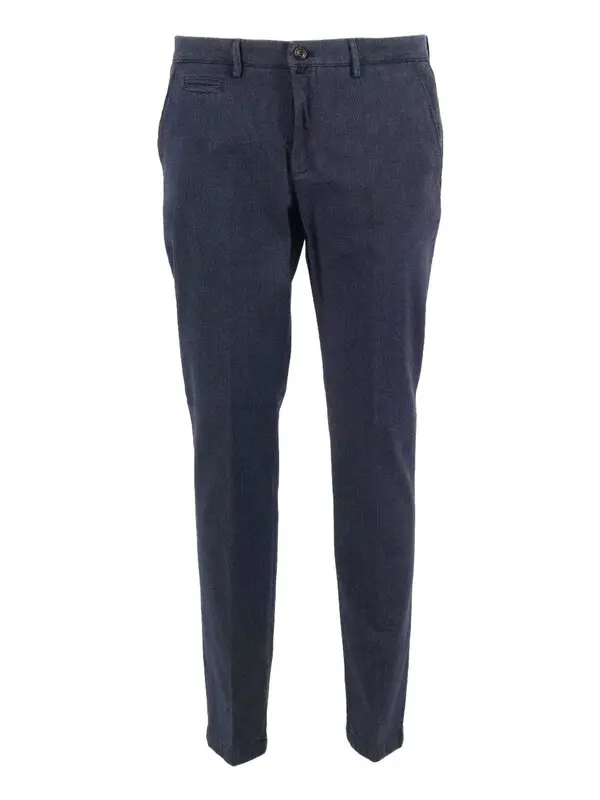 BRIGLIA 1949 Textured Trousers - Blue