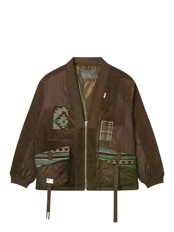MUSIUM DIV. Corduroy Quilted-panel Jacket - Brown