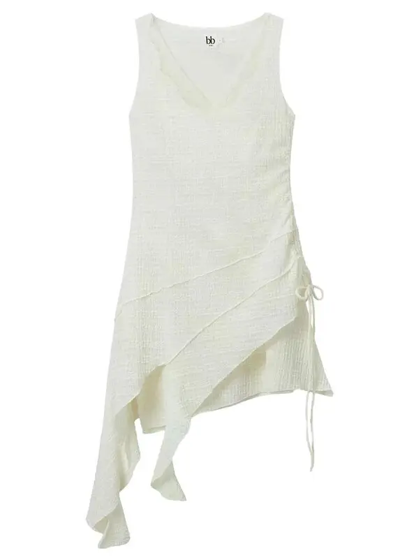 B+AB Asymmetric Layered Dress - White